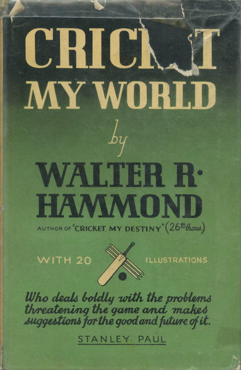 Cricketbooks.com.au | Hammond, Walter - Cricket My World